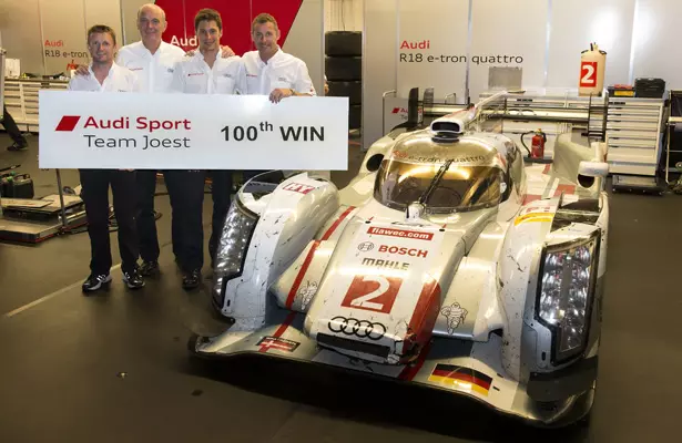 Audi дасягнула этапу, святкуе 100-ю перамогу на LMP